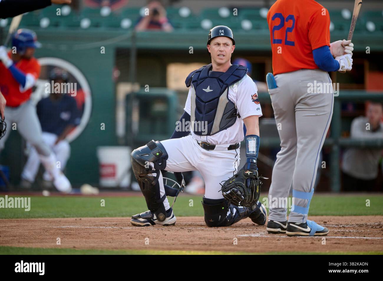Lakeland Flying Tigers catcher Brian Serven (37) during an MiLB Florida ...