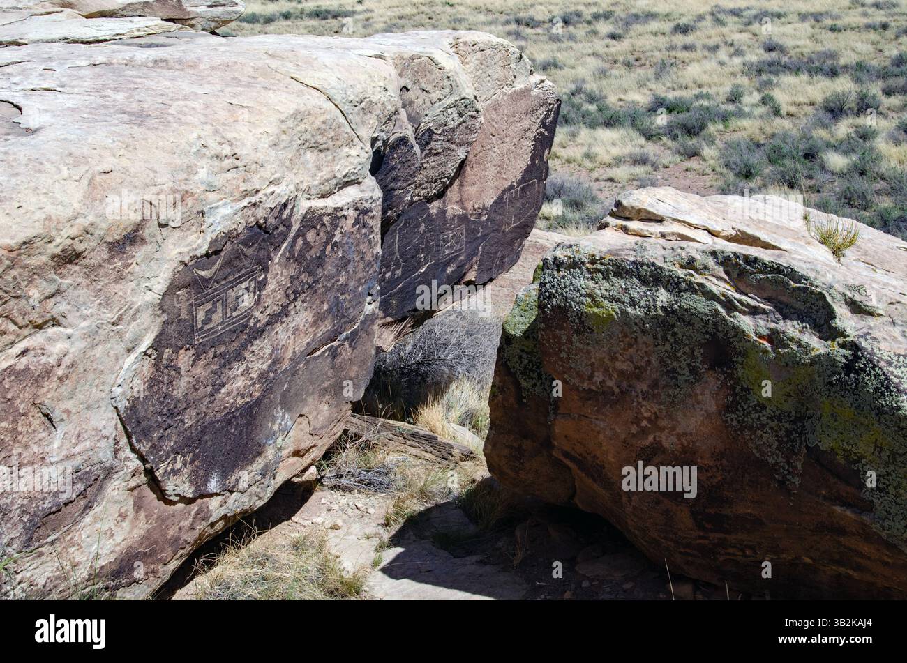 Native american indian petroglyphs Stock Photo - Alamy