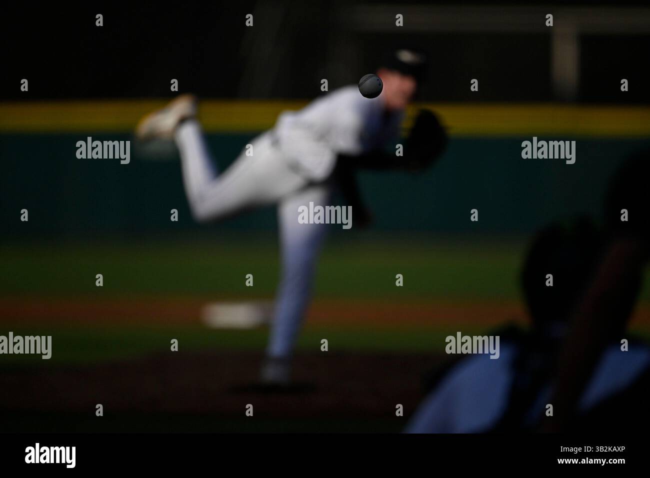 Frozen Ball Image of Lakeland Flying Tigers pitcher Owen Hall (35 ...