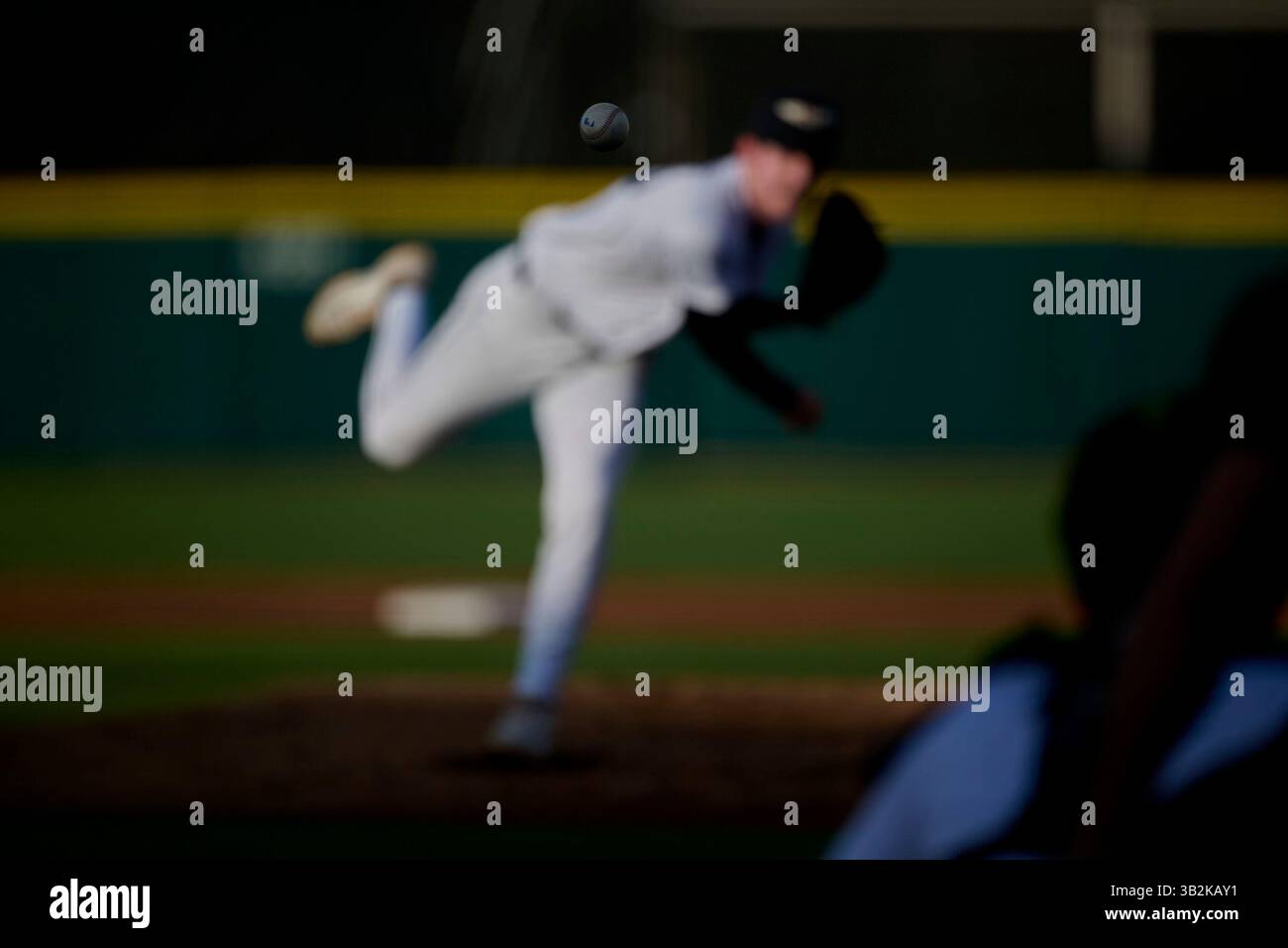 Frozen Ball Image of Lakeland Flying Tigers pitcher Owen Hall (35 ...