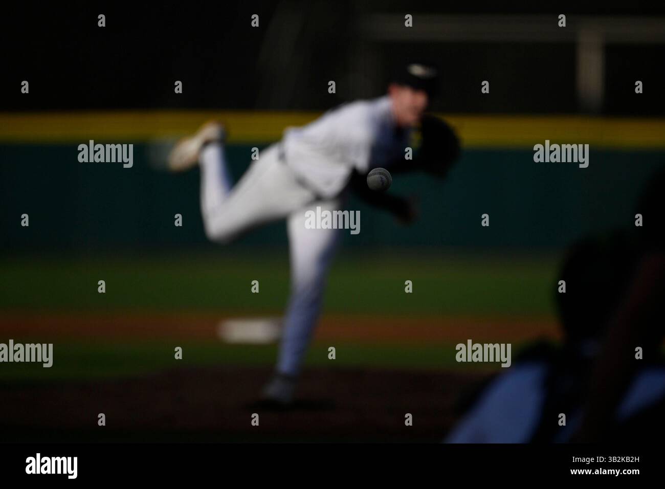 Frozen Ball Image of Lakeland Flying Tigers pitcher Owen Hall (35 ...