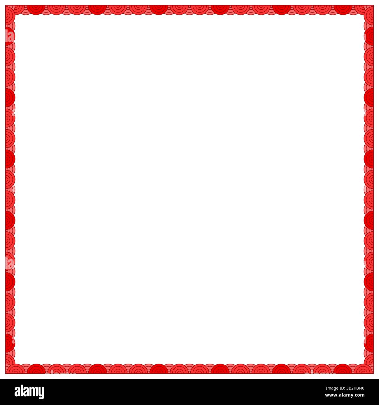 Japanese Traditional Wave Square Frame Border for Festive Celebrations ...
