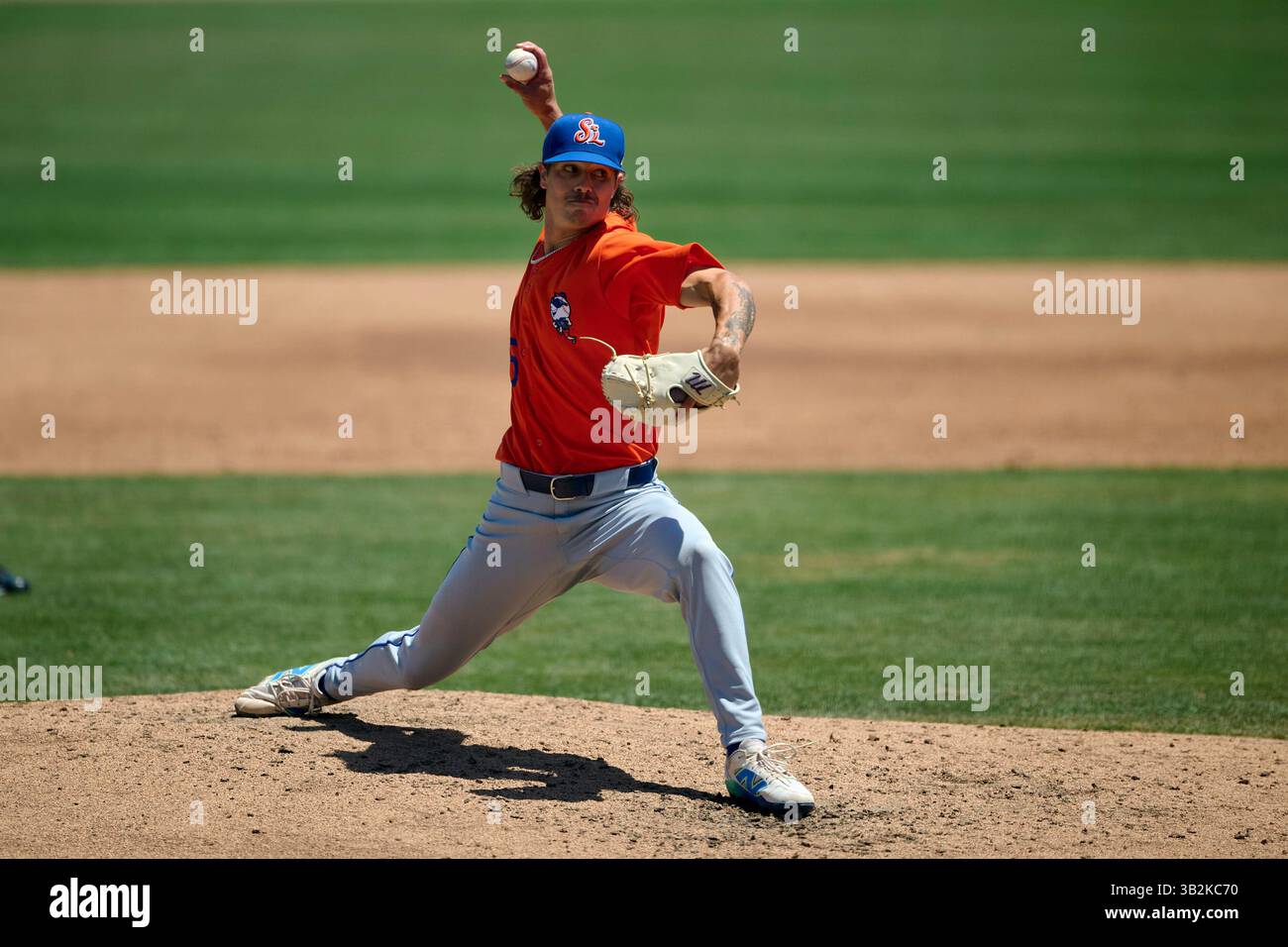 St. Lucie Mets pitcher Will Watson (55) delivers a pitch during an MiLB ...