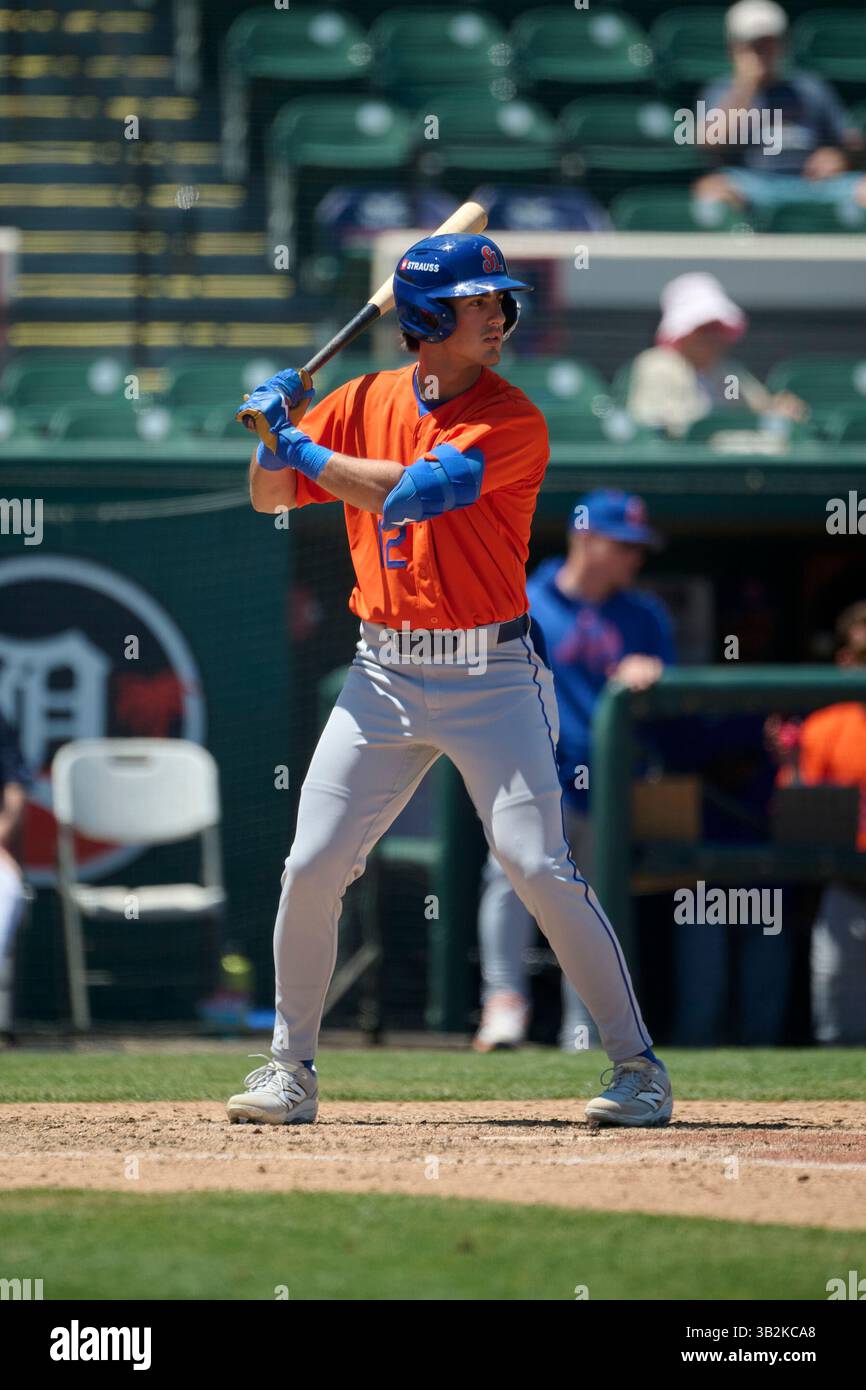 St. Lucie Mets Colin Houck (12) bats during an MiLB Florida State ...