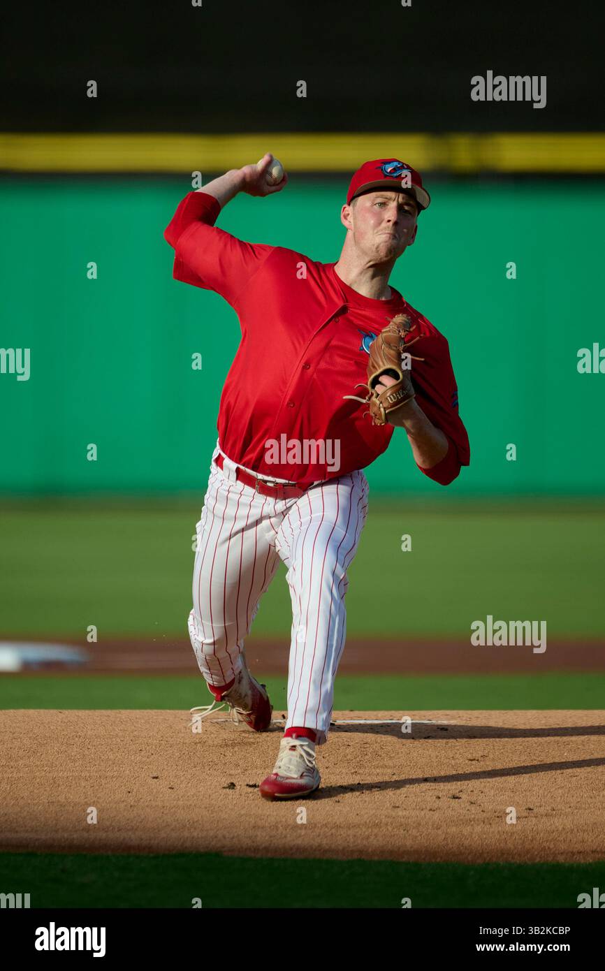 Clearwater Threshers pitcher Sam Highfill (21) delivers a pitch during ...
