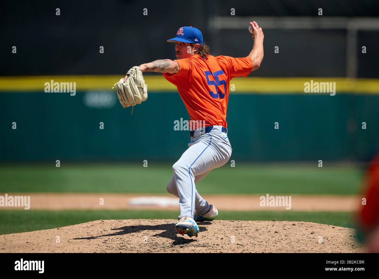 St. Lucie Mets pitcher Will Watson (55) delivers a pitch during an MiLB ...