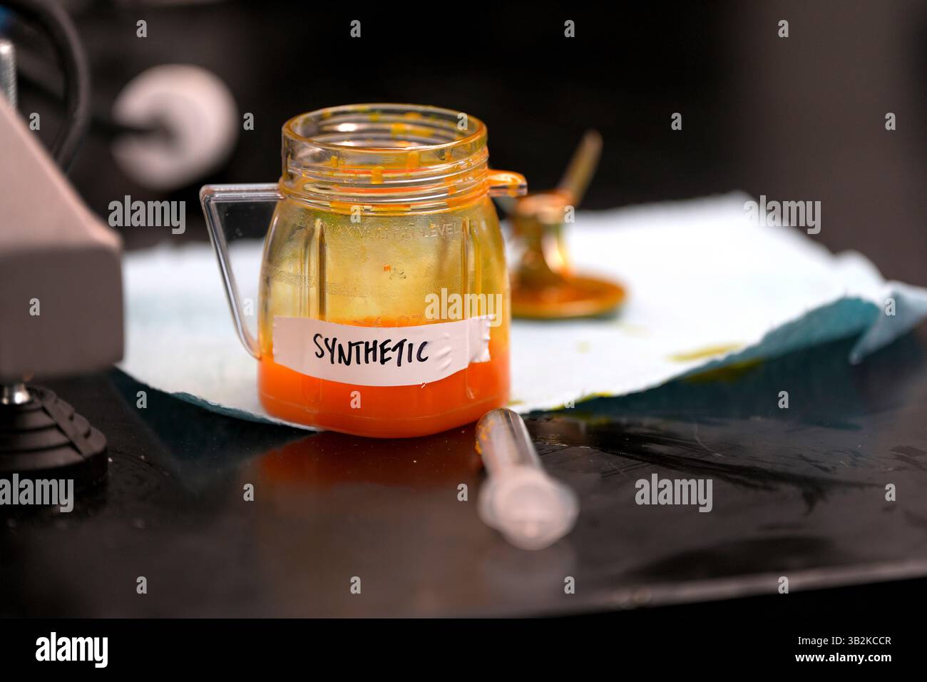 Synthetic food coloring is seen inside a lab at Sensient Technologies ...