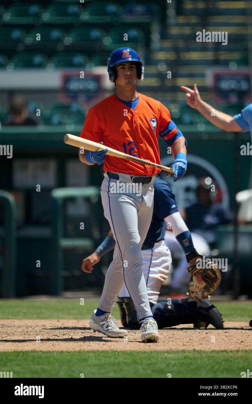 St. Lucie Mets Colin Houck (12) bats during an MiLB Florida State ...