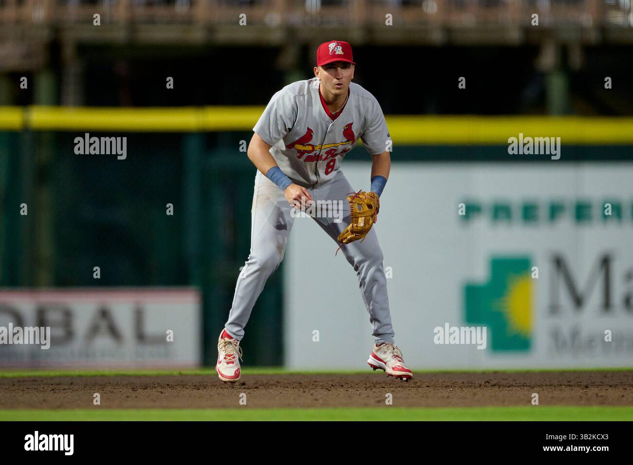 Palm Beach Cardinals third baseman Cade McGee (8) during an MiLB ...