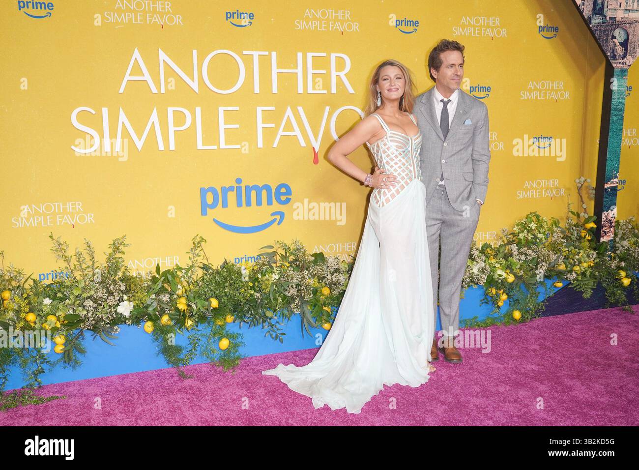 Ny. 27th Apr, 2025. Blake Lively, Ryan Reynolds at arrivals for ANOTHER SIMPLE FAVOR Premiere ...