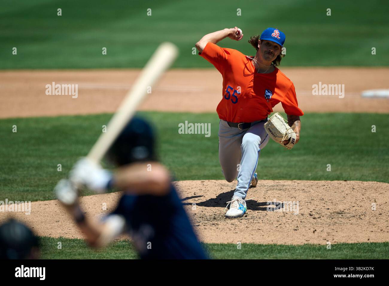 St. Lucie Mets pitcher Will Watson (55) delivers a pitch during an MiLB ...