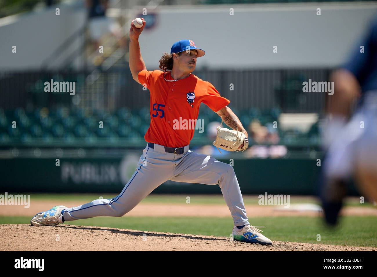 St. Lucie Mets pitcher Will Watson (55) delivers a pitch during an MiLB ...