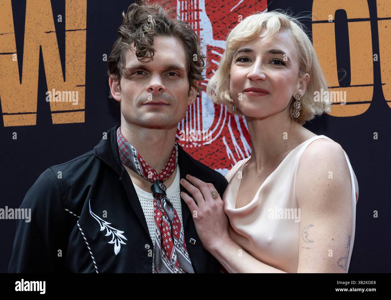 USA. 27th Apr, 2025. Andrew Durand and Julia Knitel attend opening ...