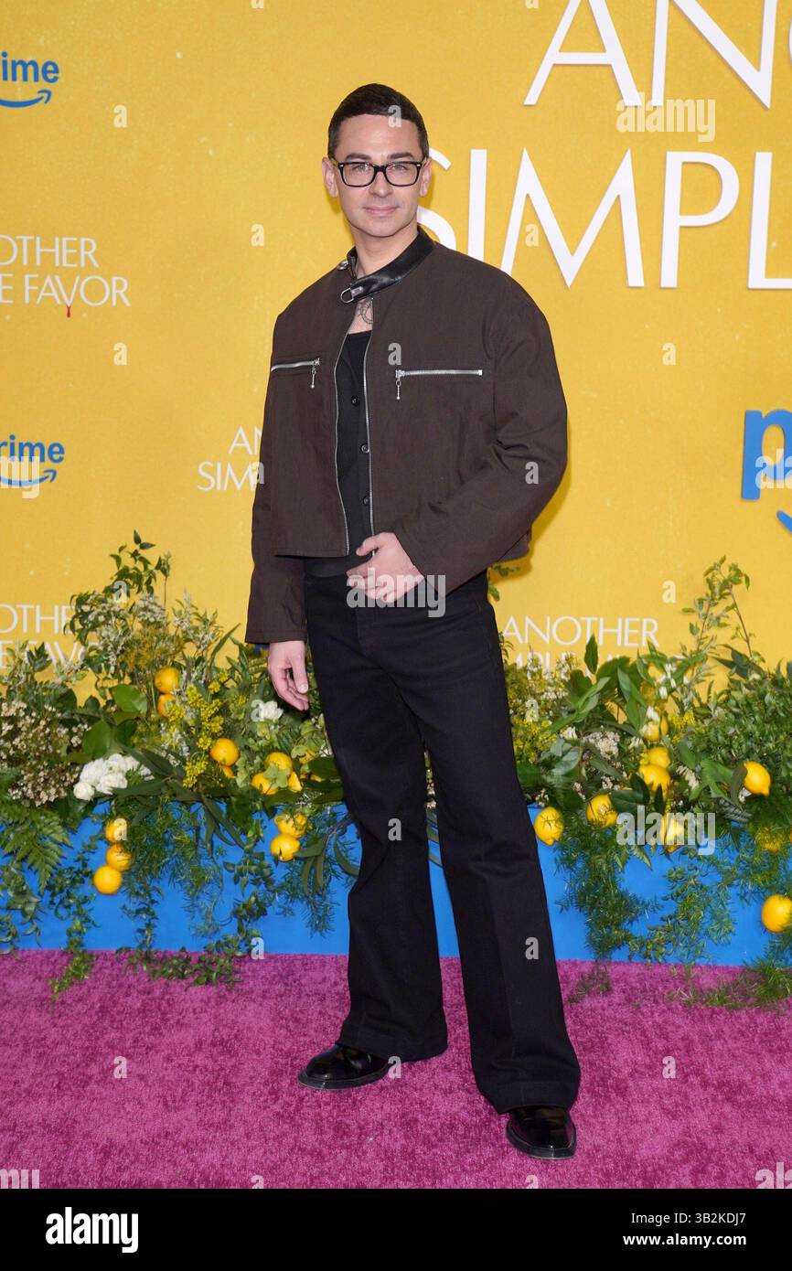 Ny. 27th Apr, 2025. Christian Siriano at arrivals for ANOTHER SIMPLE ...