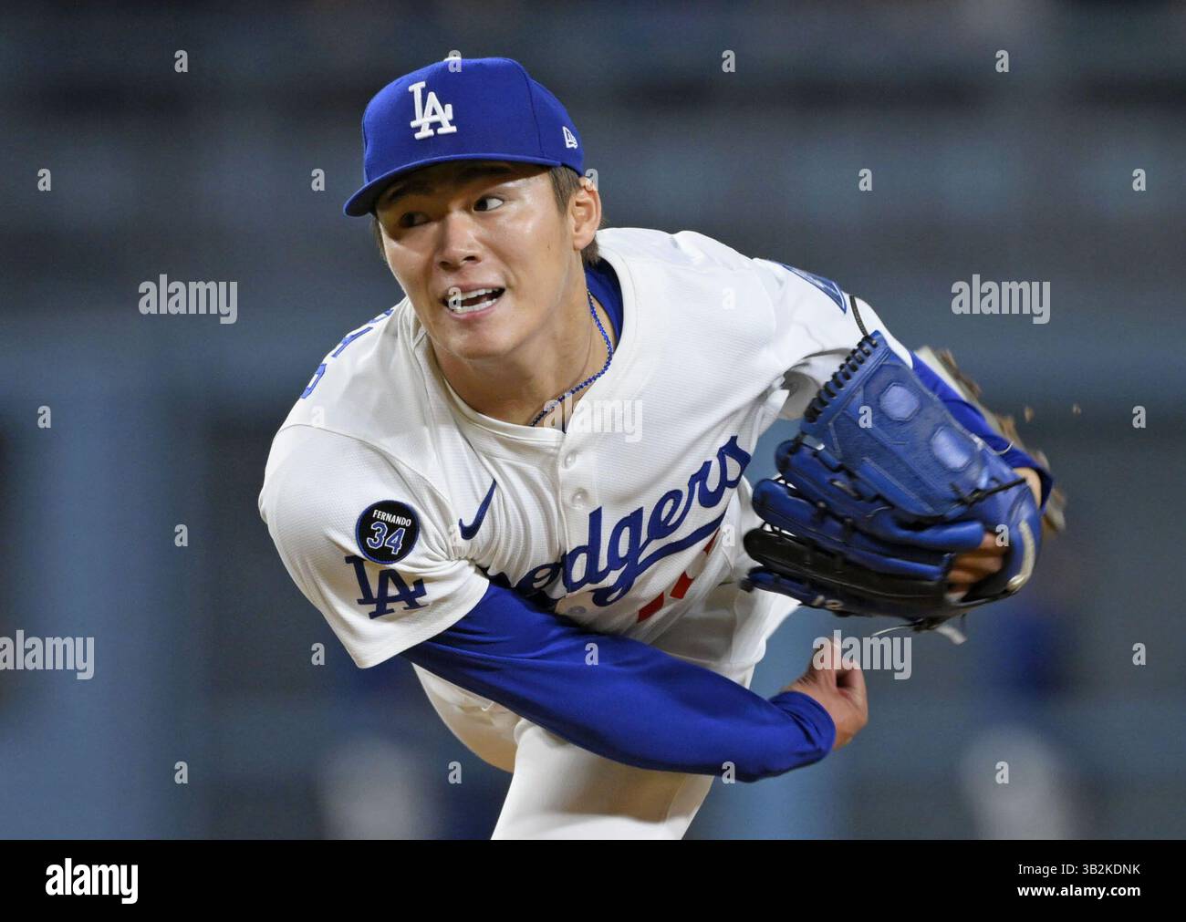 Los Angeles, USA. 27th April, 2025. Los Angeles Dodgers starter ...