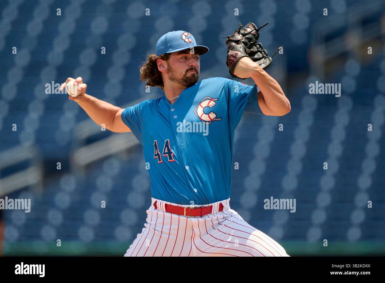 Clearwater Threshers pitcher Marty Gair (44) delivers a pitch during an ...