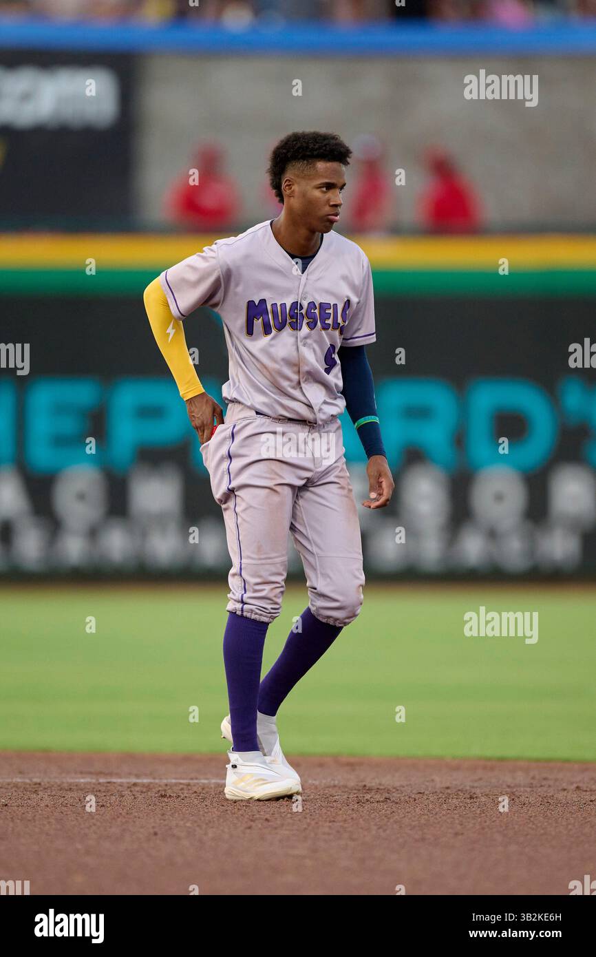 Fort Myers Mighty Mussels Byron Chourio (9) during an MiLB Florida ...