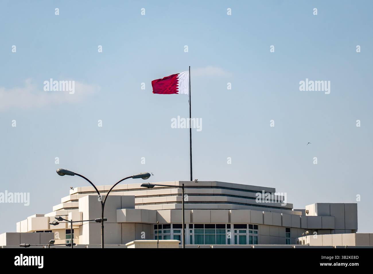 Emiri Diwan Palace, the center of government, in Doha, Qatar Stock ...
