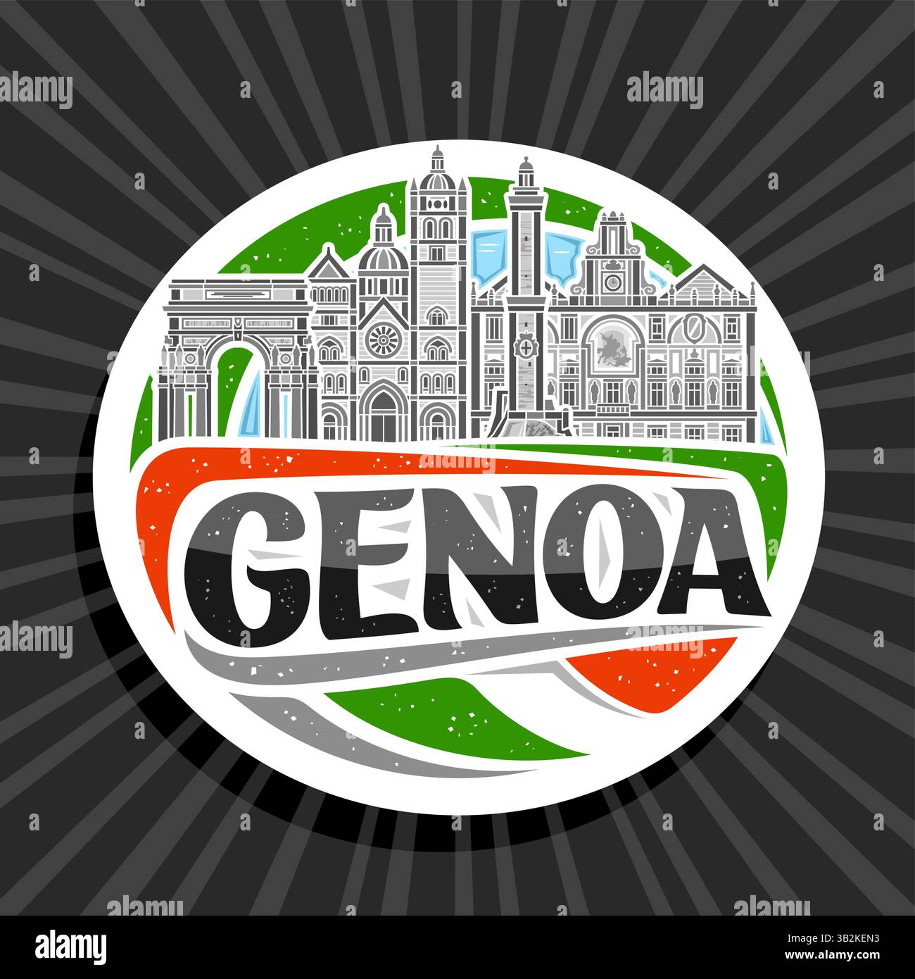 White palace genoa Stock Vector Images - Alamy
