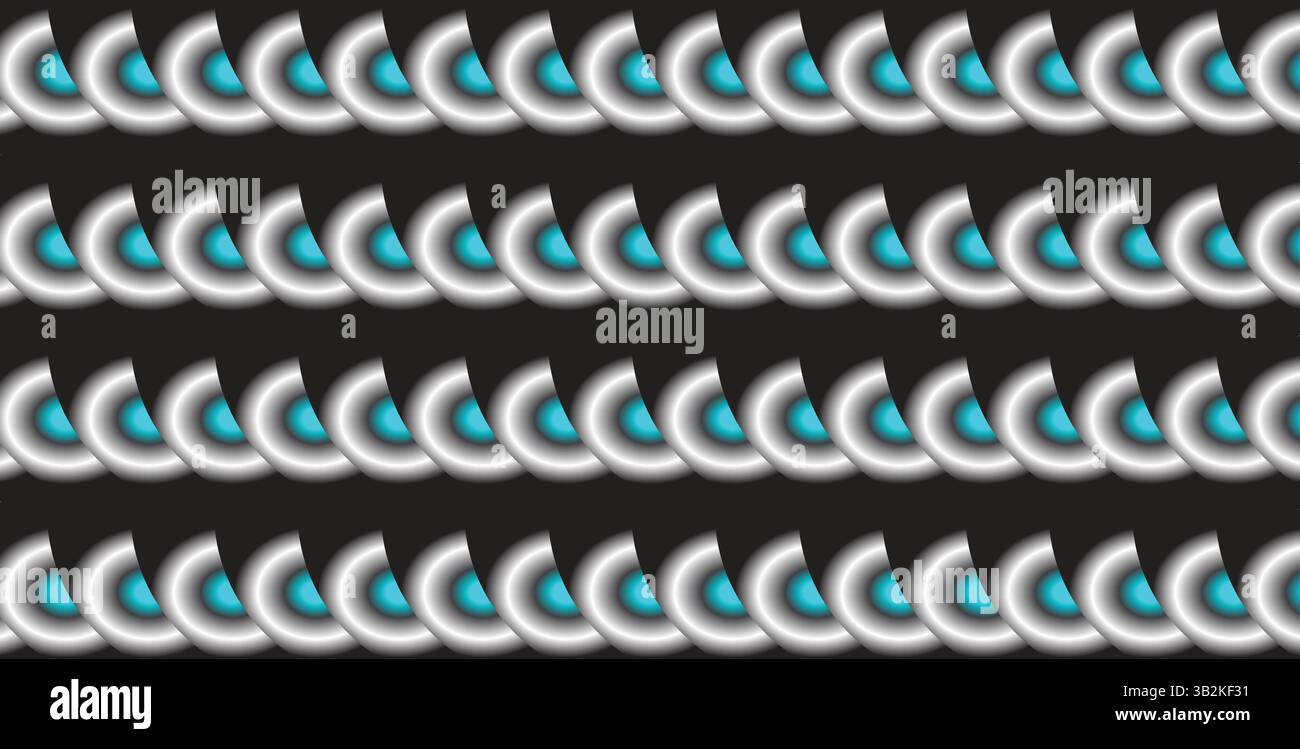 abstract crescent shape pattern on black – modern digital seamless ...