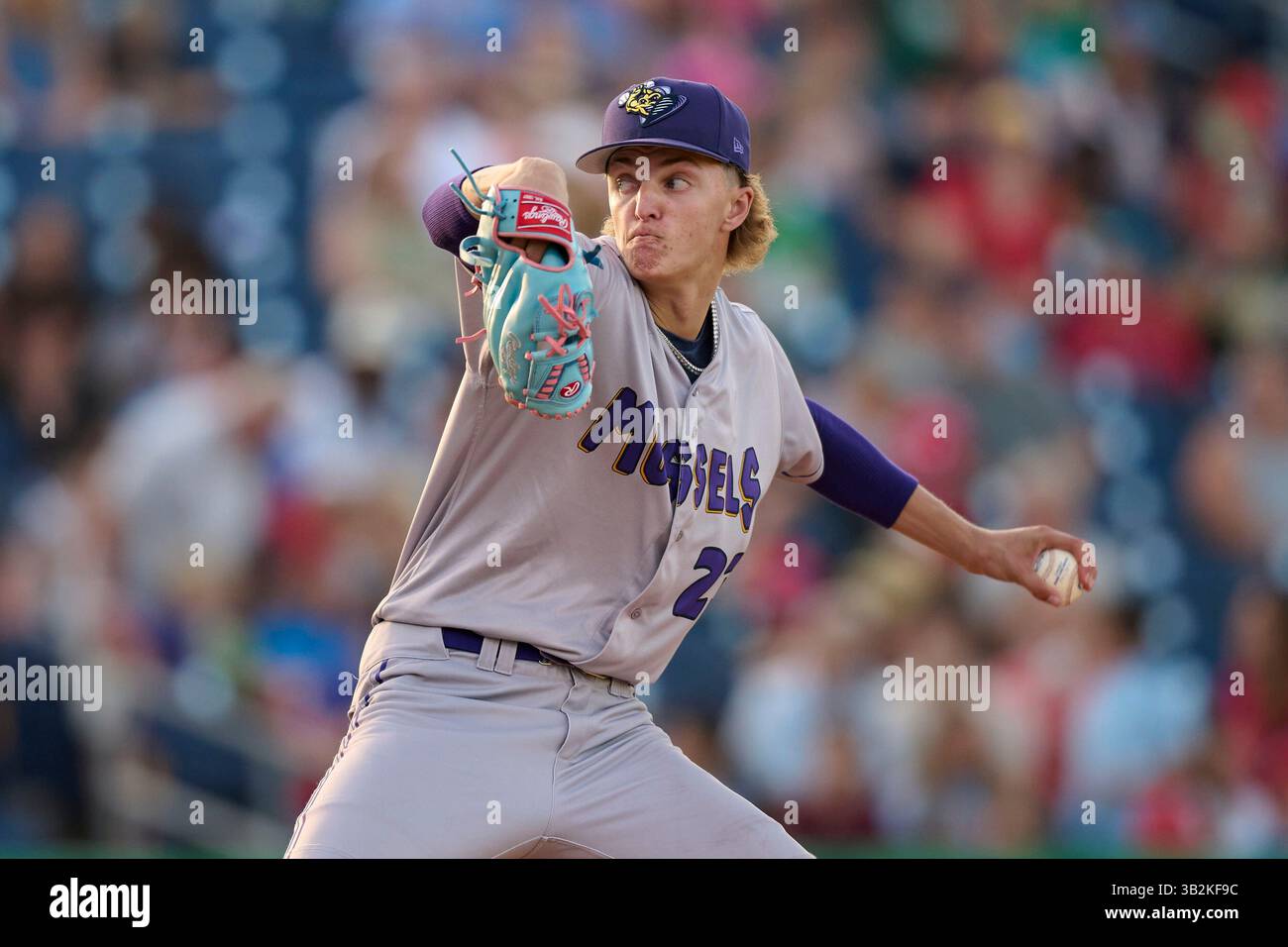 Fort Myers Mighty Mussels pitcher Dasan Hill (23) during an MiLB ...
