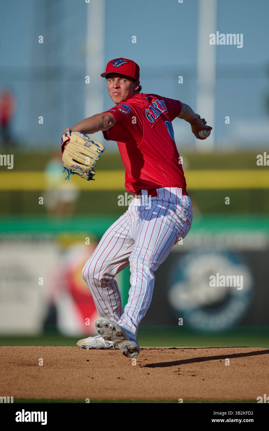 Clearwater Threshers pitcher Luke Gabrysh (9) during an MiLB Florida ...