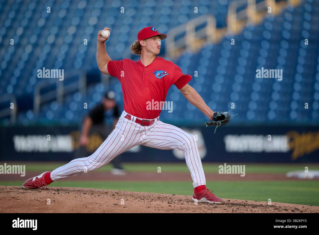 Clearwater Threshers pitcher Jake Eddington (28) during an MiLB Florida ...