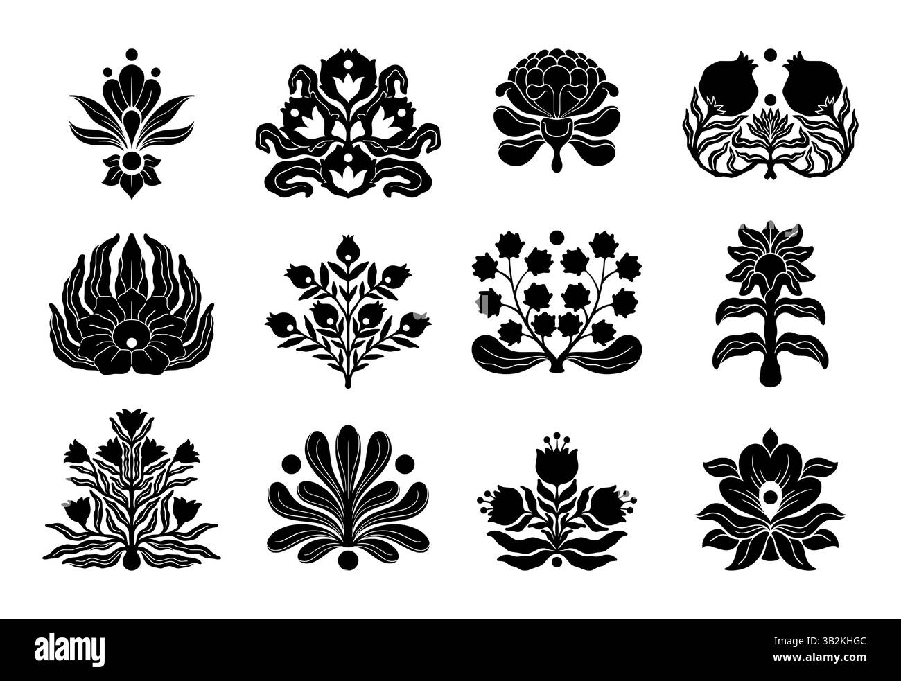 Palmette flowers Stock Vector Images - Alamy