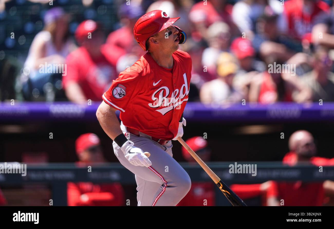 Cincinnati Reds first baseman Spencer Steer (7) in the first inning of ...