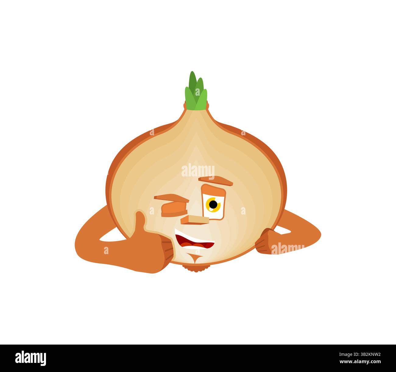 Onion winks. Bulb Onion Emoji thumbs up Stock Vector Image & Art - Alamy