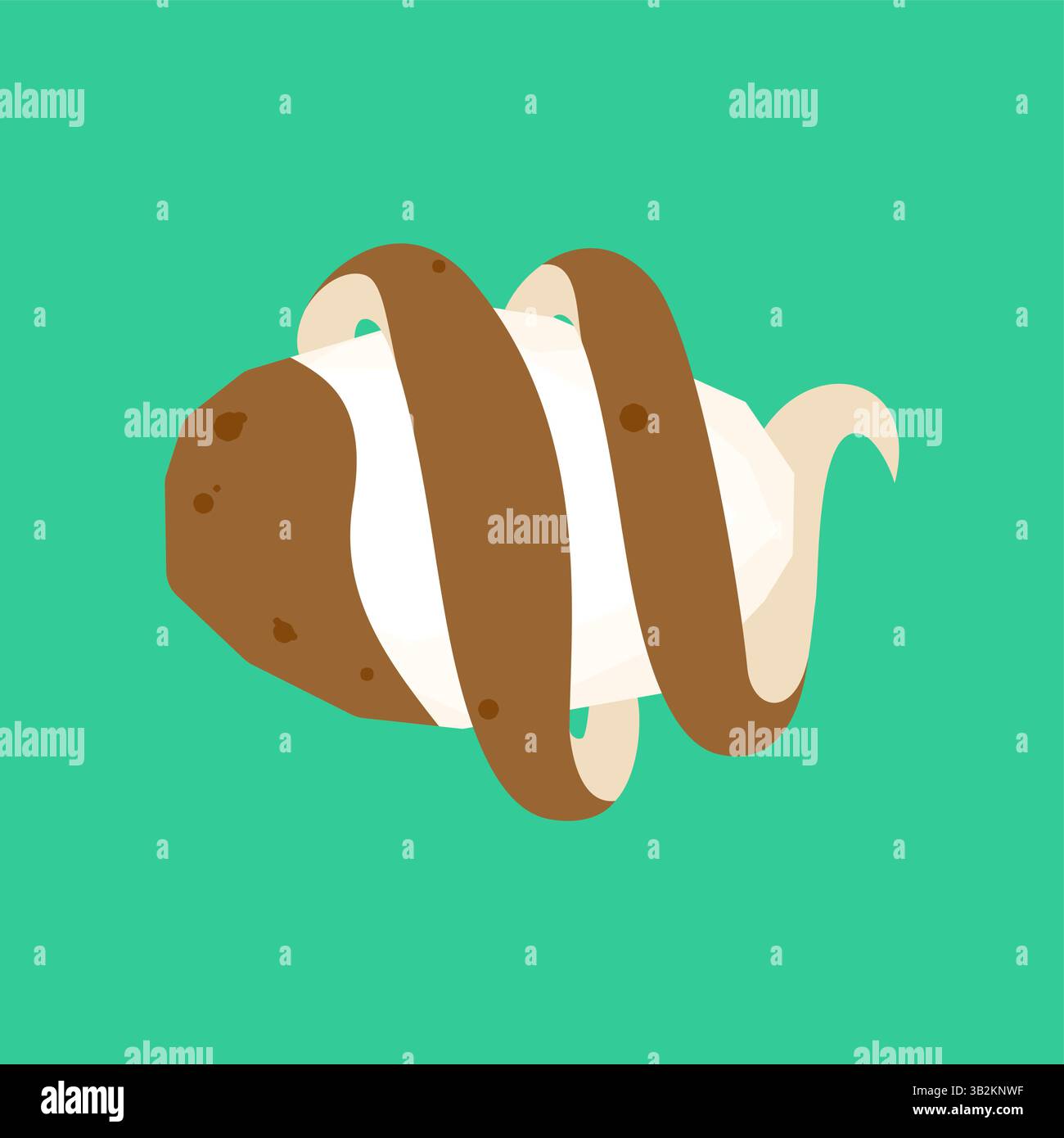 Peeling potatoes isolated. Potatos peelings. Vector illustration Stock ...