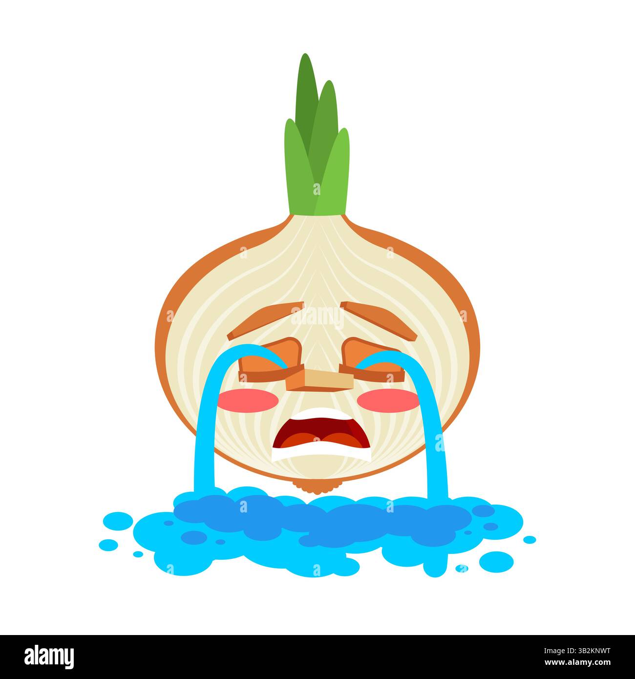 Onion is crying. Bulb onion is roaring Stock Vector Image & Art - Alamy