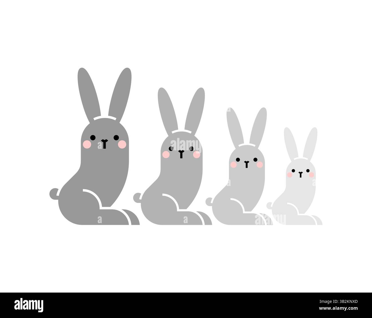 Family of rabbits. Flock of hares Stock Vector Image & Art - Alamy