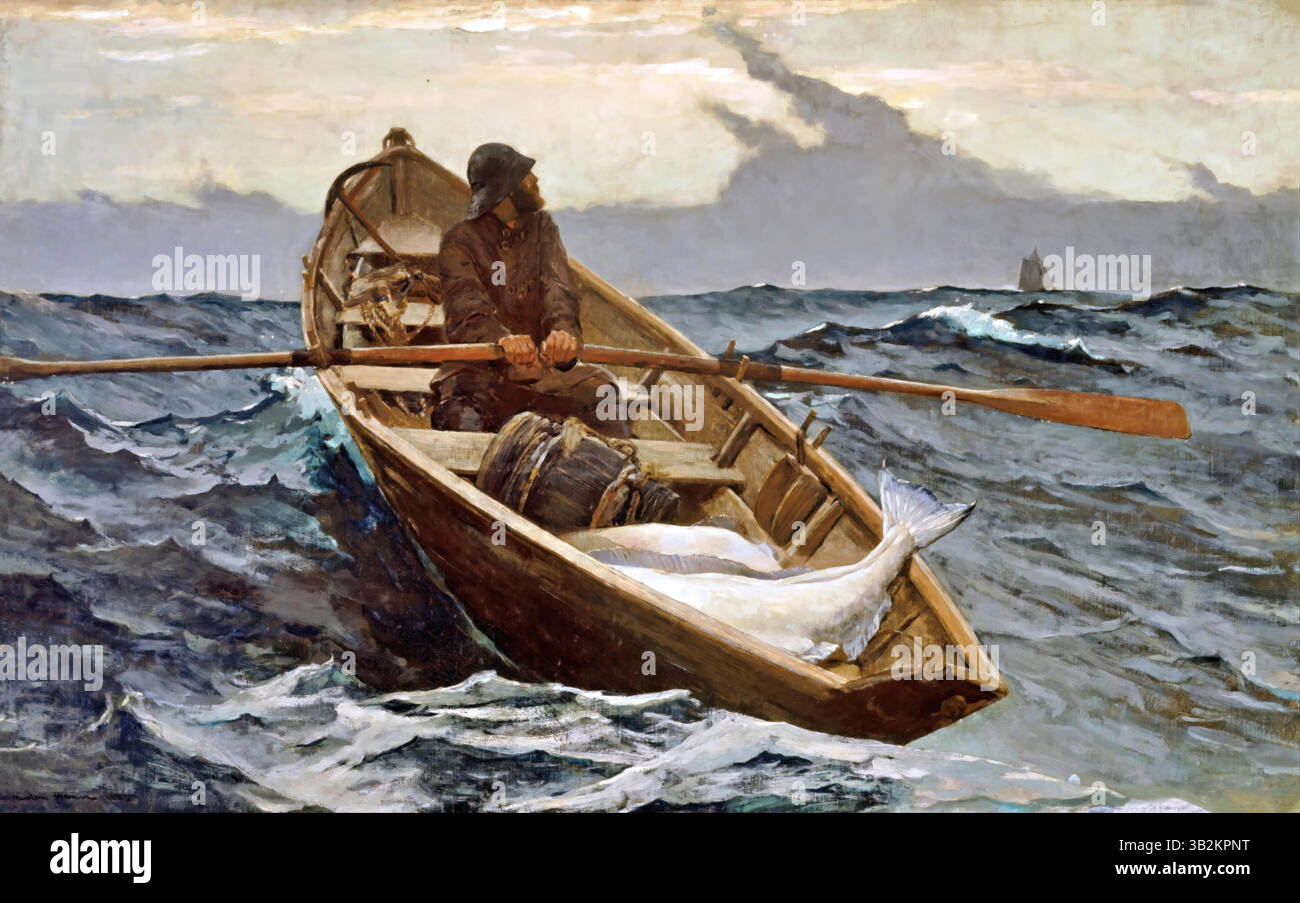 The Fog Warning - 1885 Winslow Homer Stock Vector Image & Art - Alamy