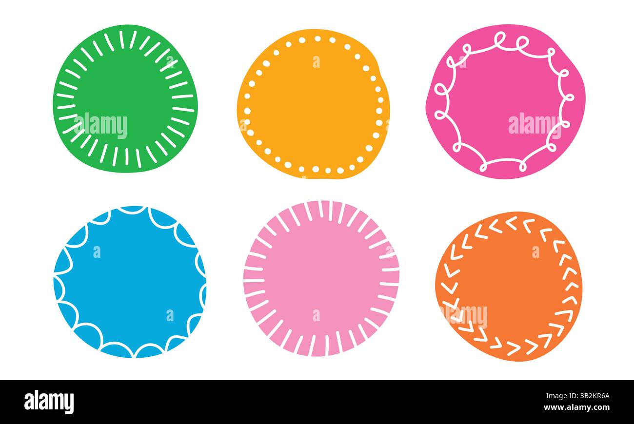 Hand drawn colorful frames hi-res stock photography and images - Alamy