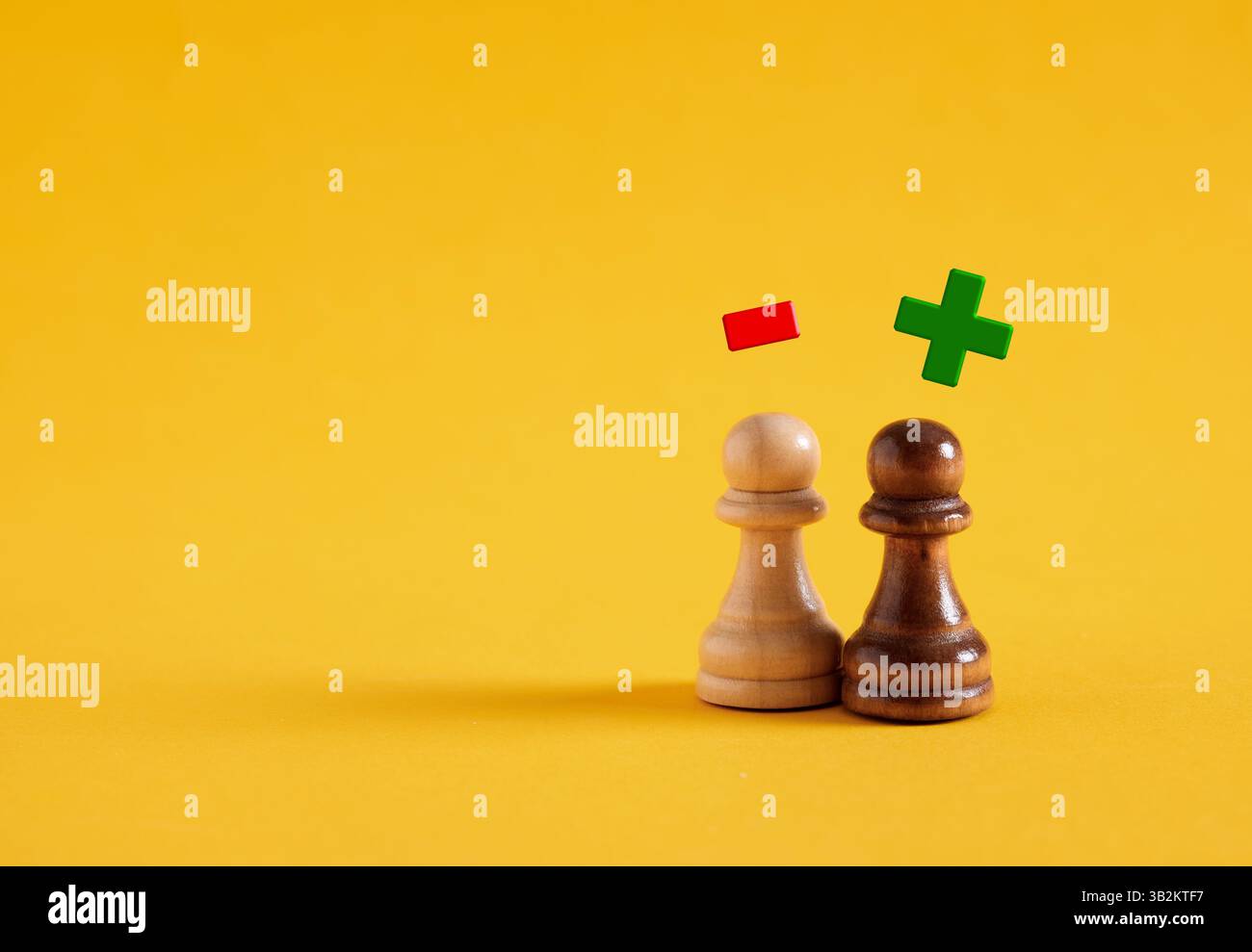 Negative versus positive thinking hi-res stock photography and images ...