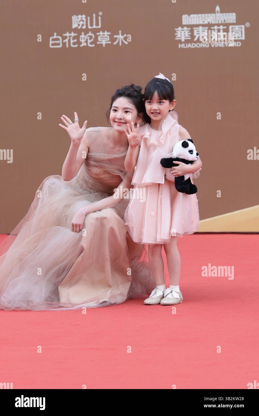 Chinese actress Zhang Ruonan poses on the red carpet at the 20th ...