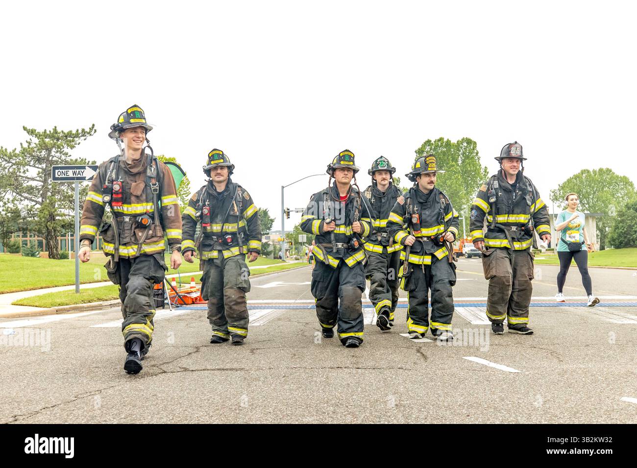 Members of the Oklahoma City Fire Department walk during the 25th ...