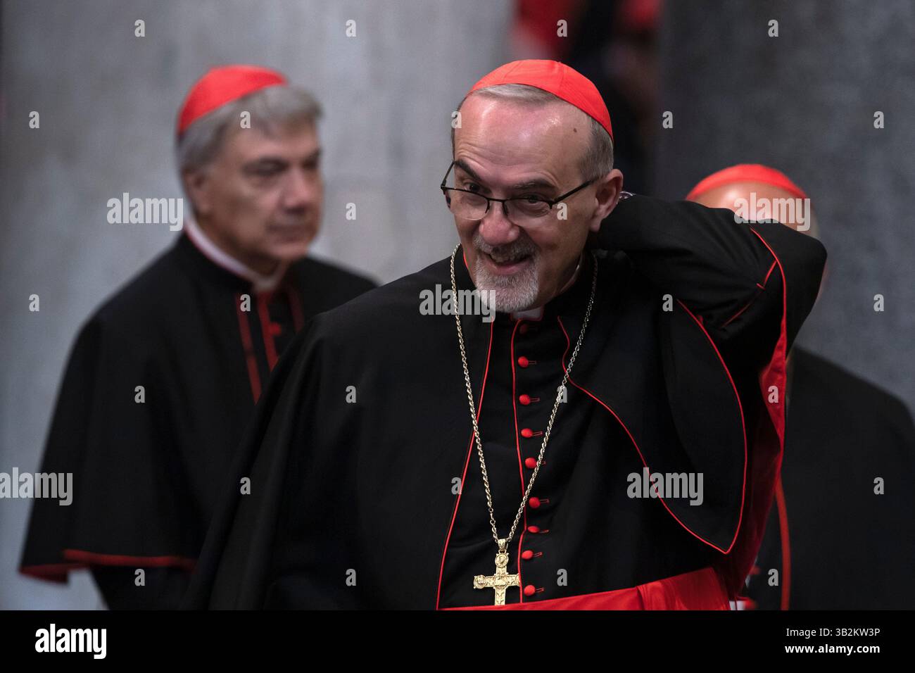 Rome, Italy. 27 April, 2025. Cardinal Pierbattista Pizzaballa attends ...