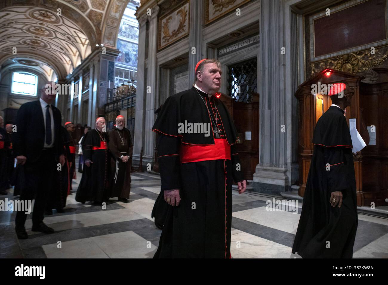 Rome, Italy. 27 April, 2025. Cardinals pay tribute to the late Pope ...