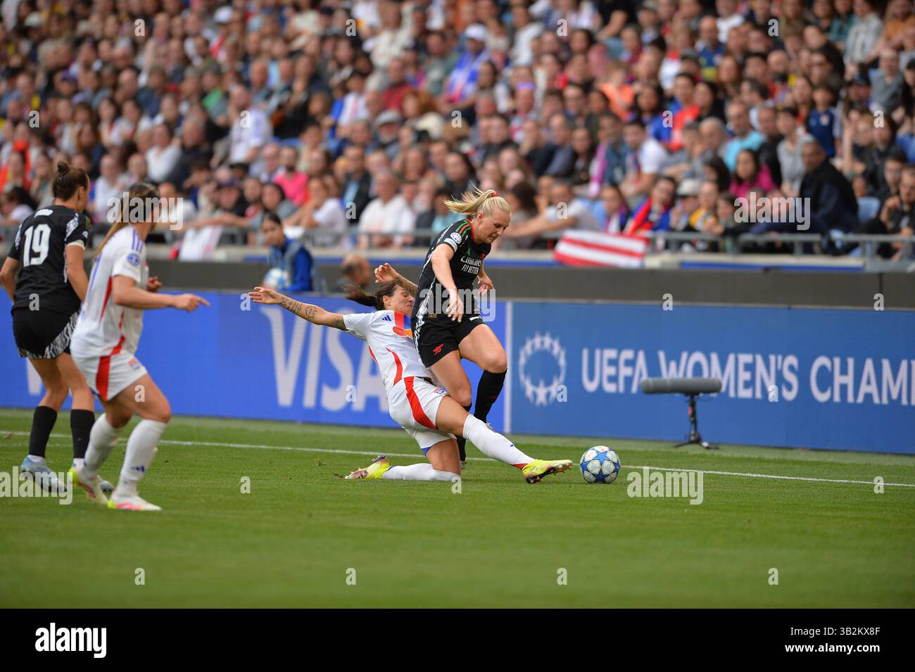 Action during the UEFA Women's Champions League, Semi-finals, 2nd leg ...