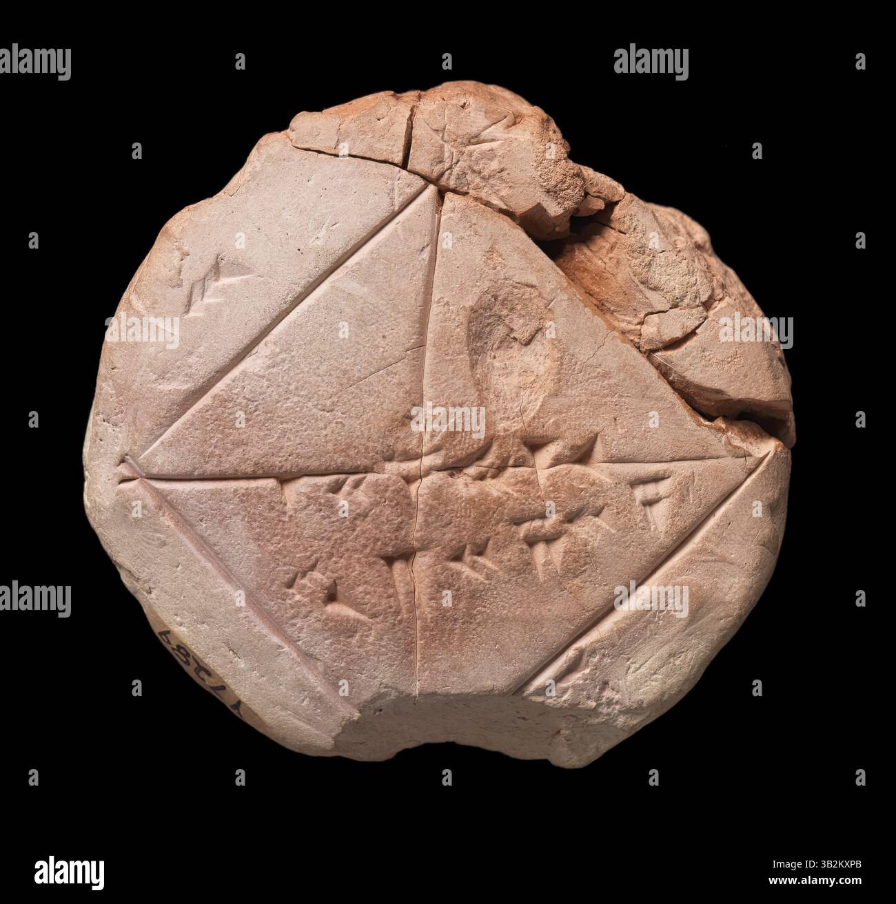 7452. Cuneiform school tablet shows a mathematical exercise that ...