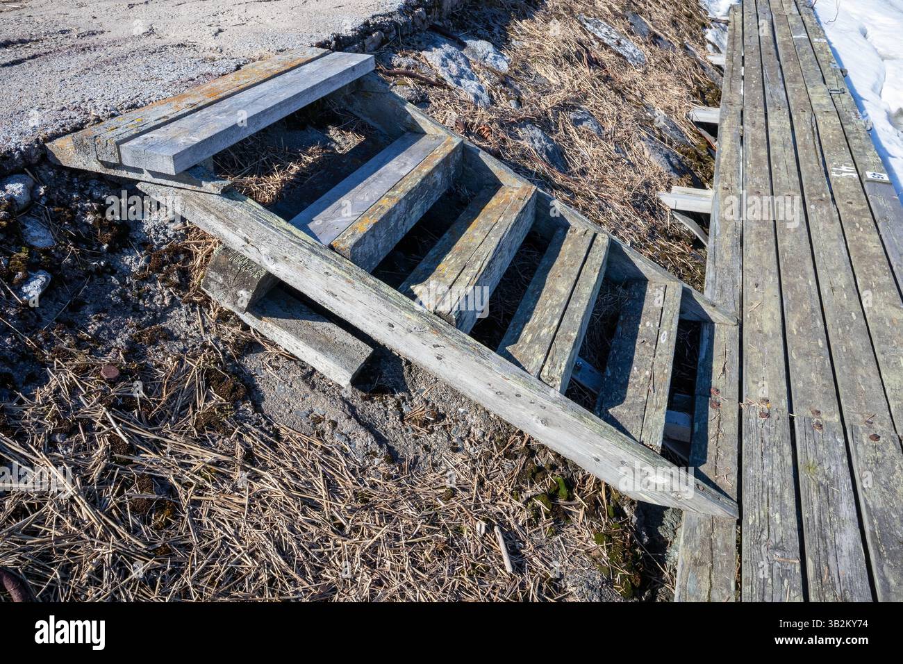 Wooden jetty step hi-res stock photography and images - Alamy