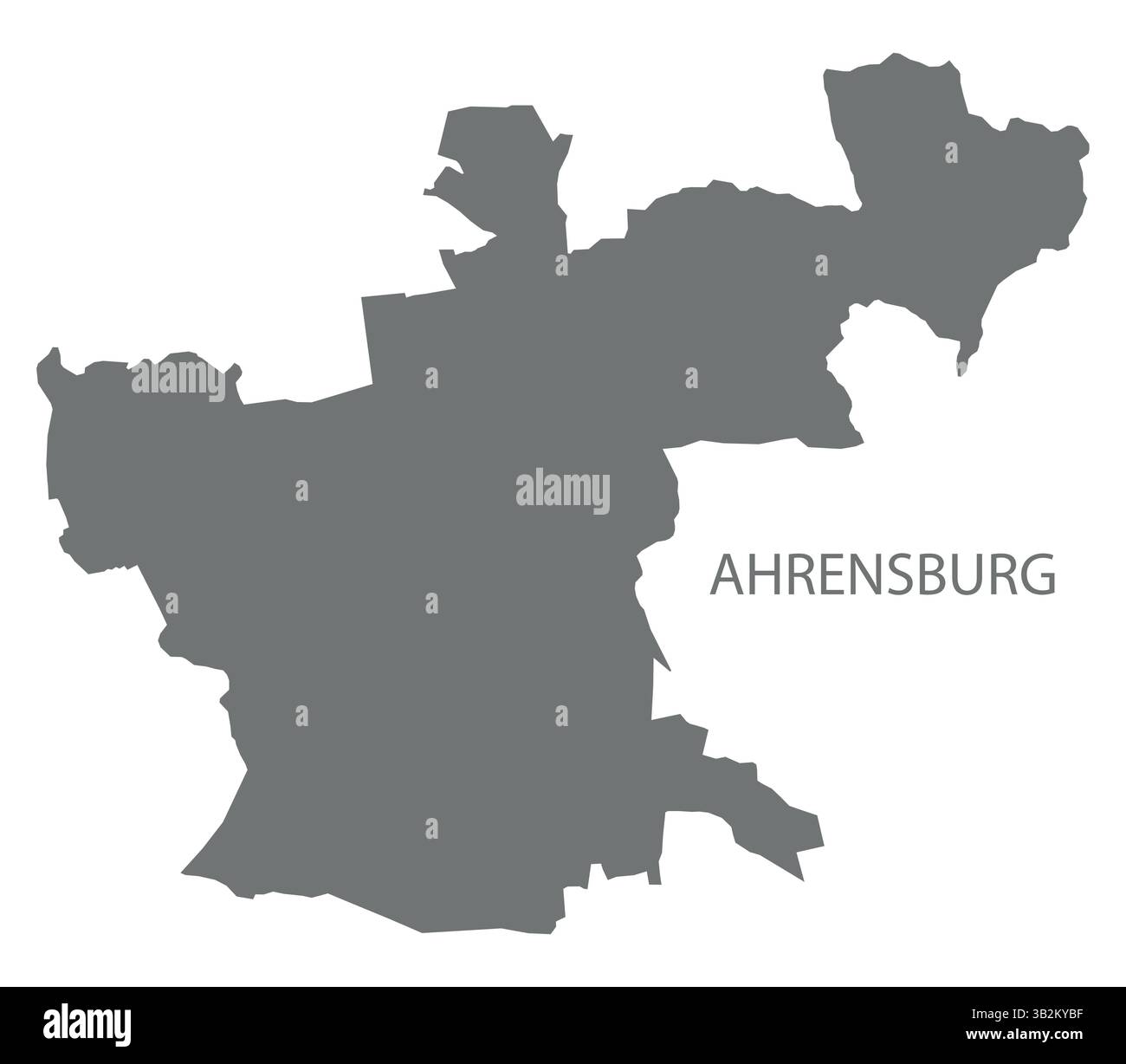 Ahrensburg city map with boroughs grey illustration silhouette shape Stock Vector Image & Art ...
