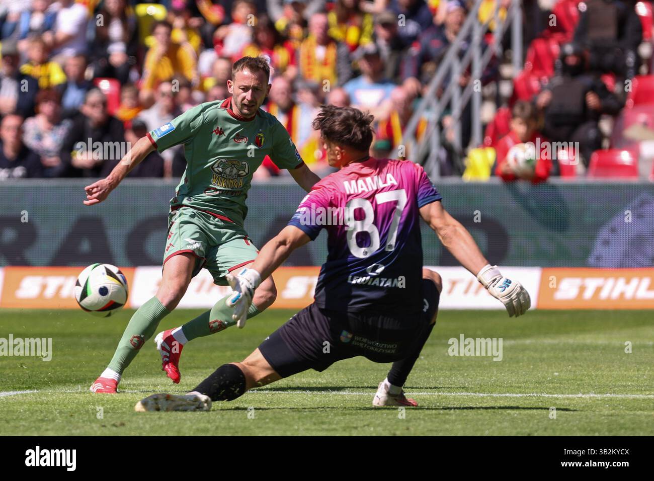 Kielce, Poland. 27 April, 2025 Jaroslaw Kubicki and Rafal Mamla during ...