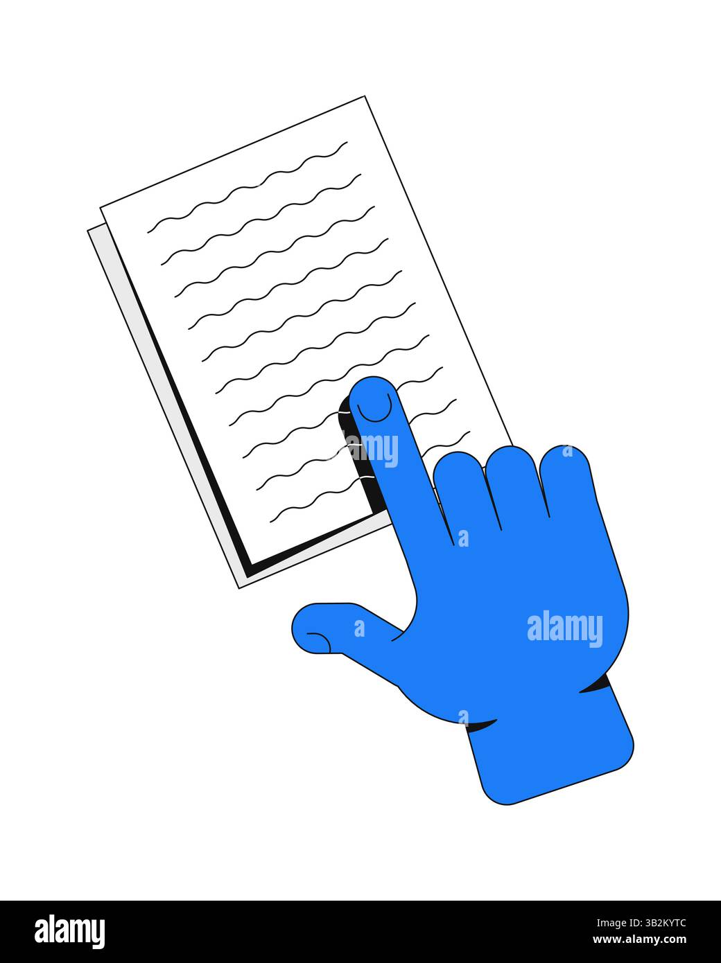 Interactive reading gesture vector illustration Stock Vector Image ...