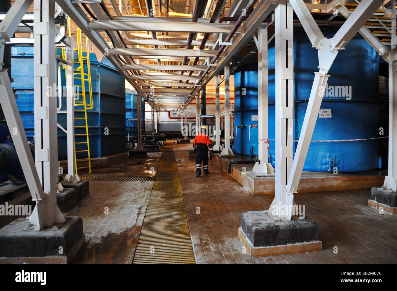 Technical hall with equipment at the enterprise for the extraction and ...