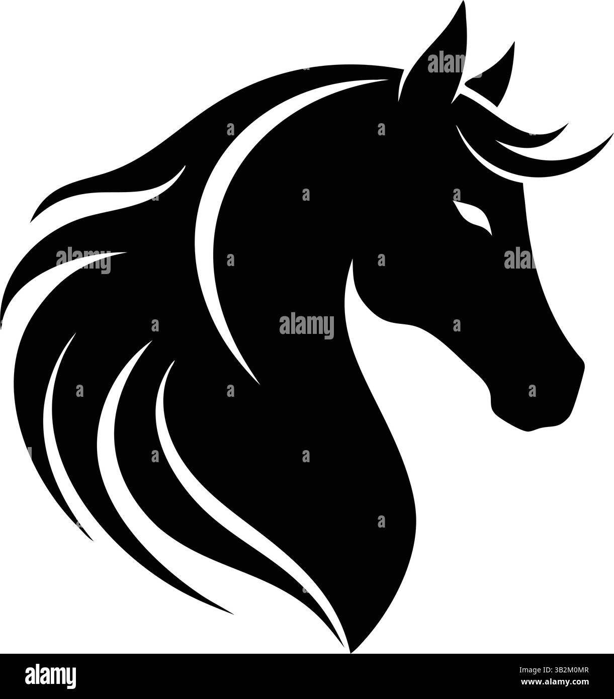 Horse Head Vector Art - Elegant Animal Illustration Stock Vector Image ...
