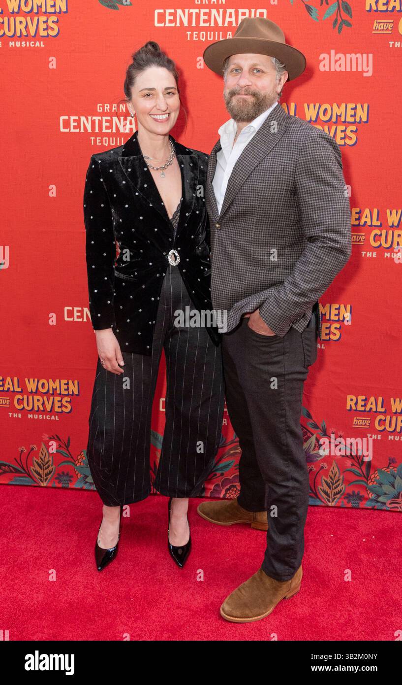 USA. 27th Apr, 2025. Sara Bareilles and Joe Tippett attend opening ...
