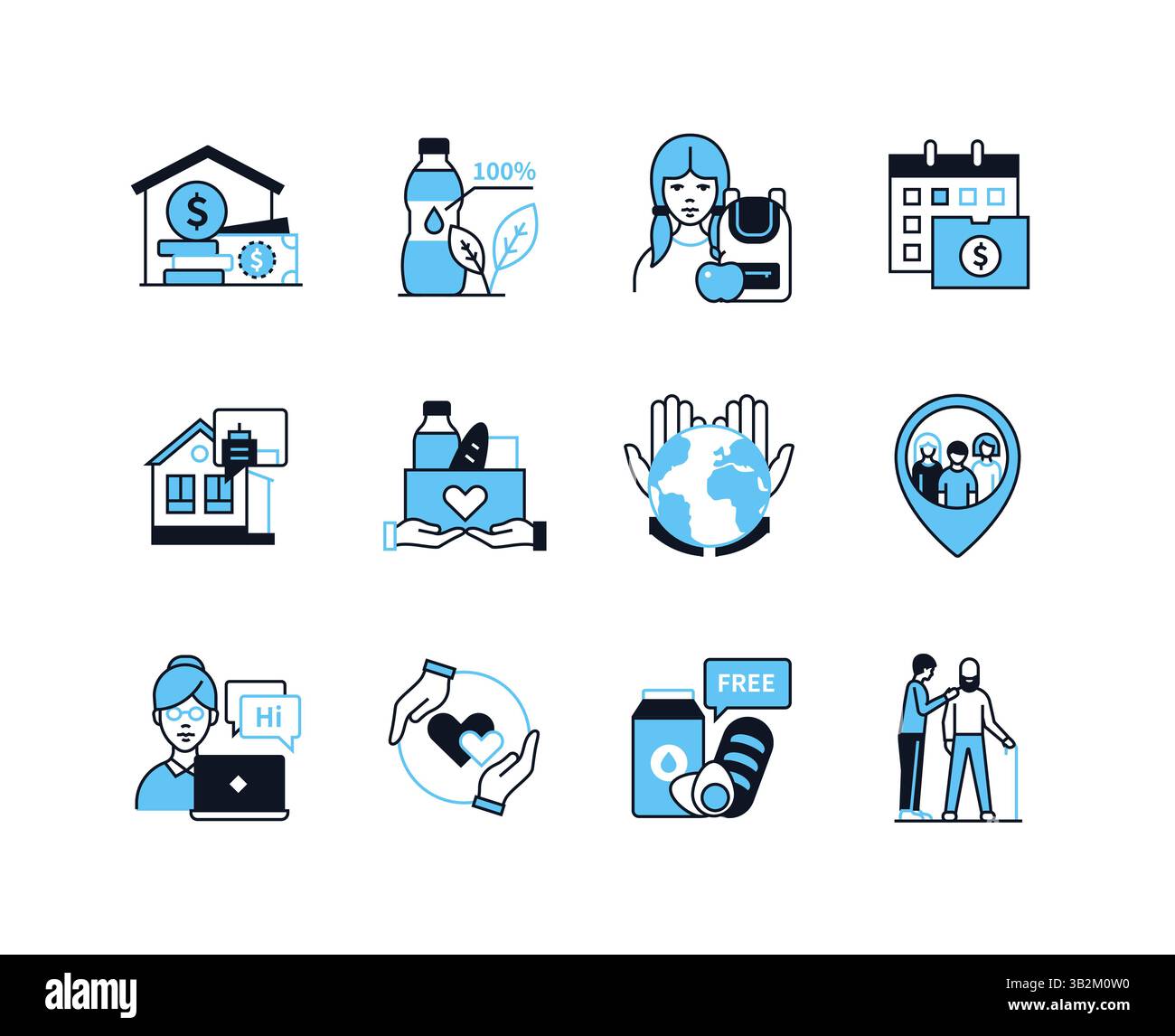 Student food line Cut Out Stock Images & Pictures - Alamy